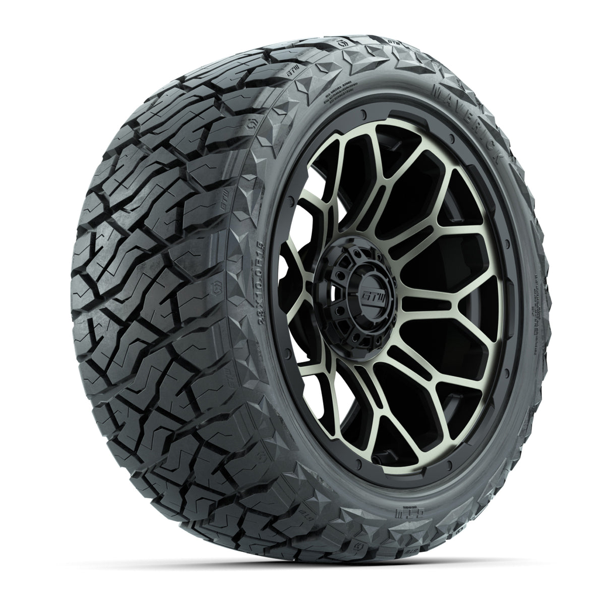 GTW Bravo Matte Bronze 15 in Wheels with 23x10.00-R15 Maverick All-Ter ...